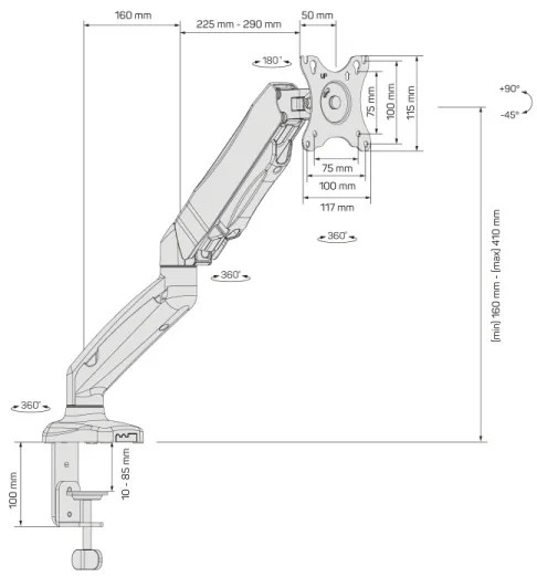 CONNECT IT CMF-3107-BK - Univerzální držák monitoru 13-32” černá