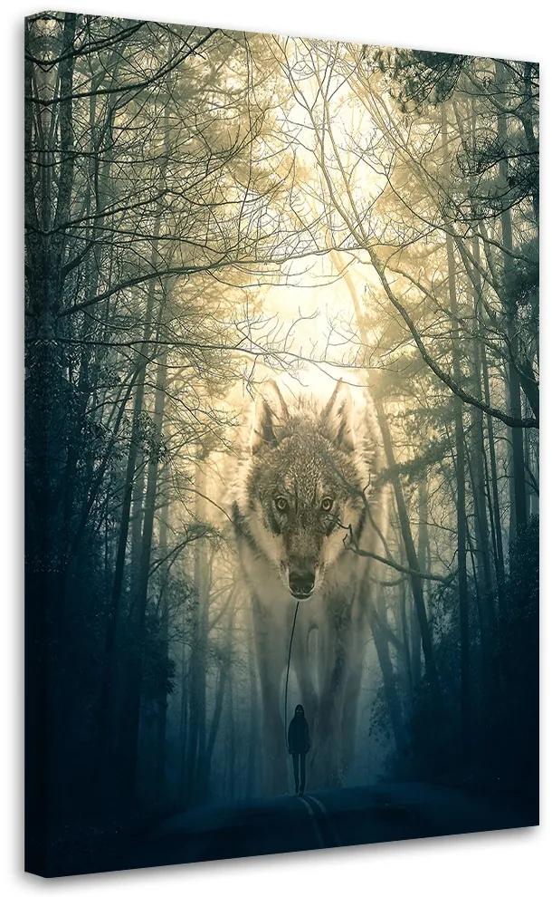Gario Obraz na plátně Procházka s vlkem - Alex Griffith Rozměry: 40 x 60 cm