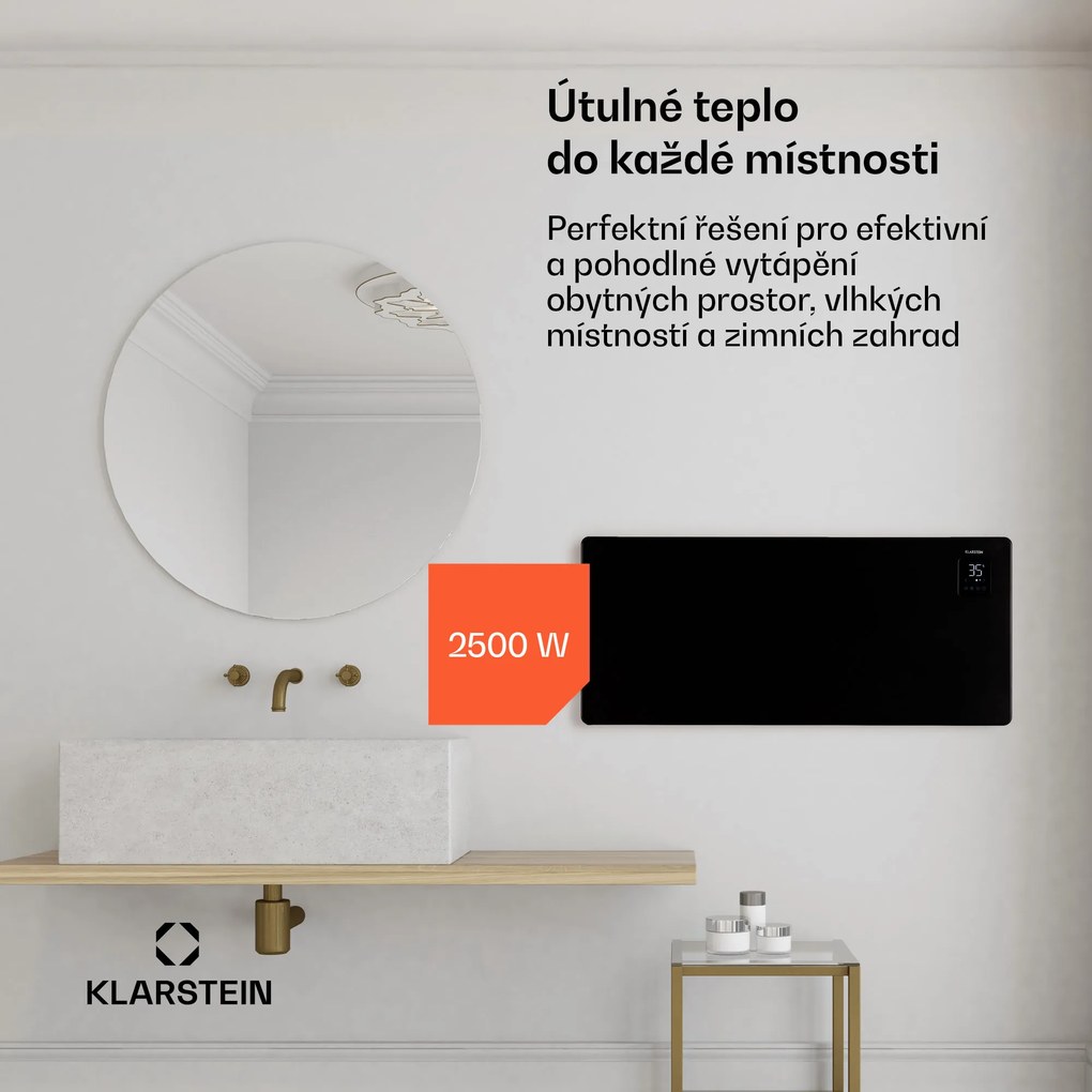 Klarstein Bansin Smart 2500, konvektor, 2500 W, ovládání pomocí applikace