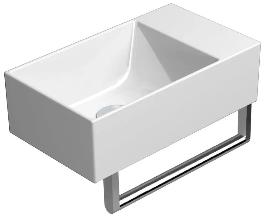 GSI, KUBE X keramické umyvadlo 40x23 cm, bílá ExtraGlaze, 9484011