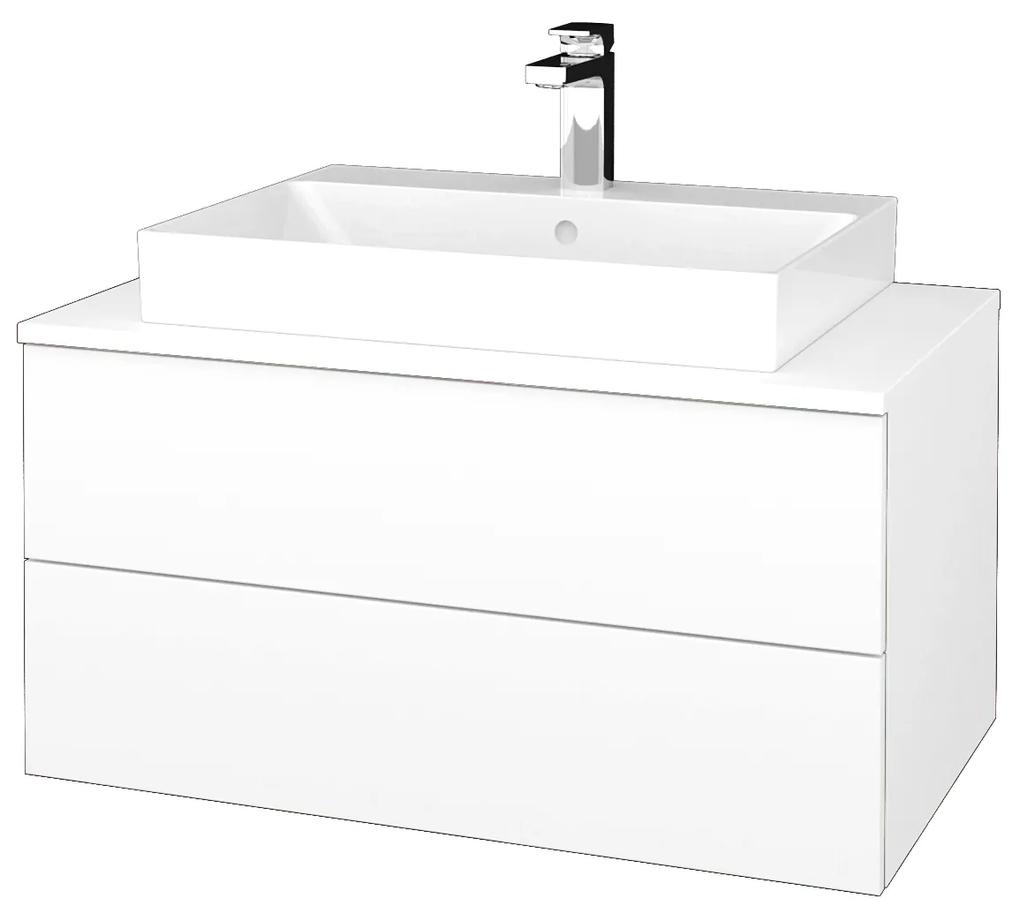 Dřevojas Koupelnová skříňka MODULE SZZ2 80 Varianta: M01 Bílá mat / M01 Bílá mat