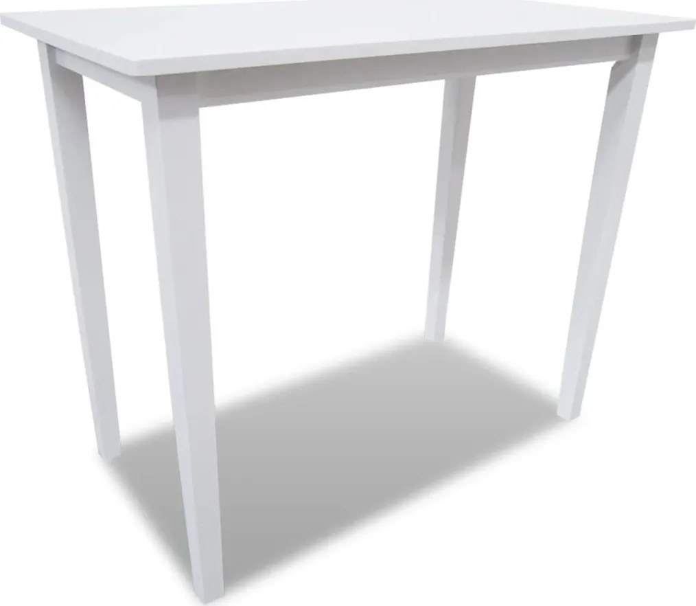 vidaXL dřevěný barový stůl a 4 barové židle, set [271832] Barva: Bílá