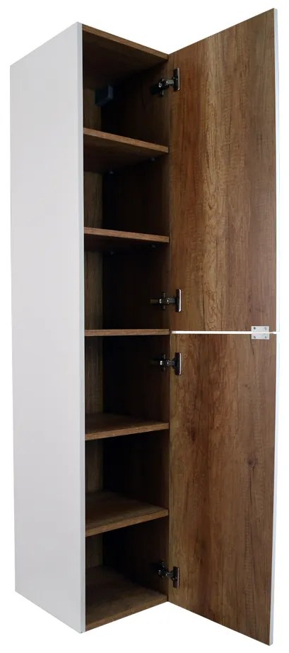 BPS-koupelny Doplňková koupelnová skříňka vysoká bílá V42 35 cm - Poškozeno