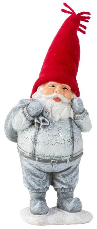 Santa stříbrnočervený 19cm