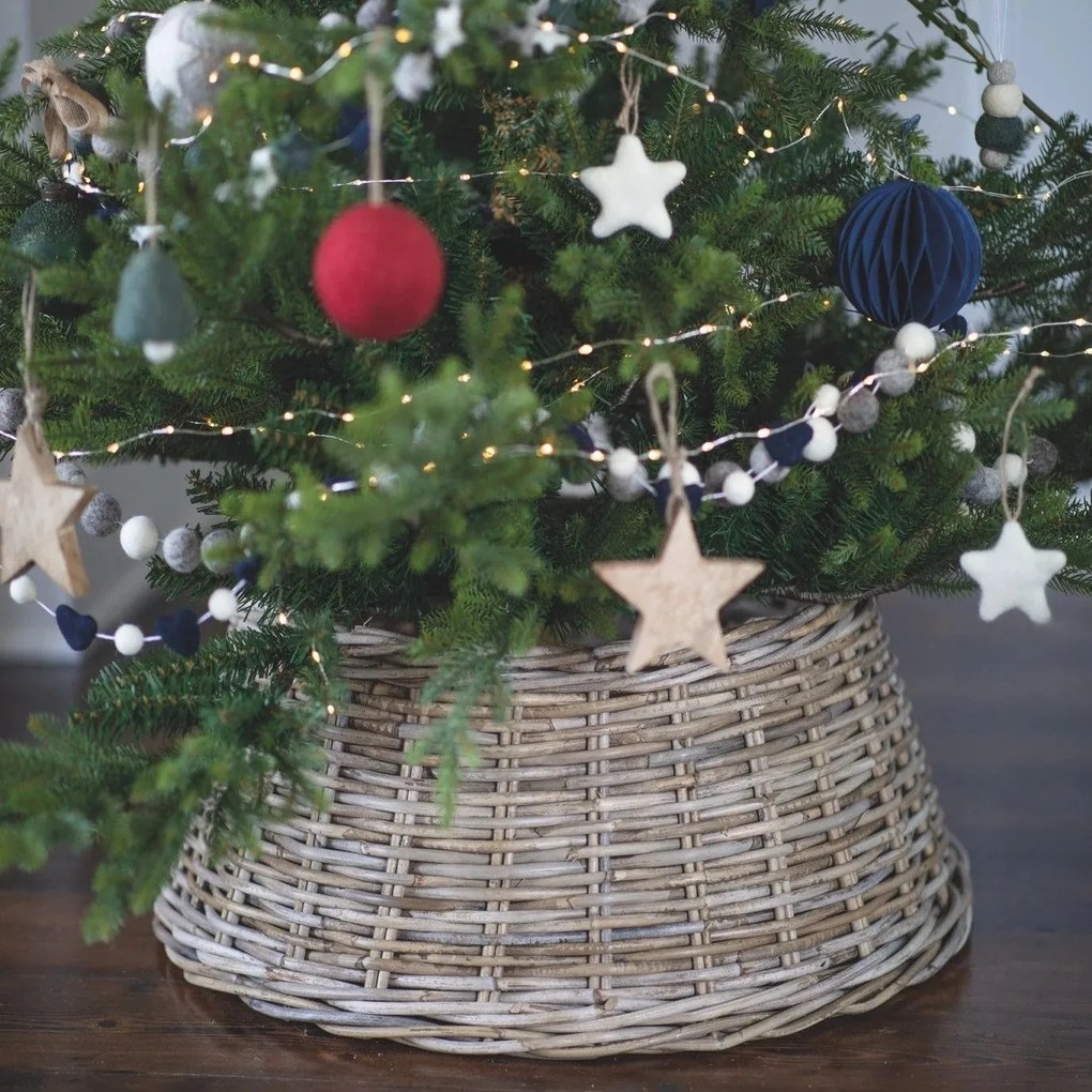 Garden Trading Kryt na stojan vánočního stromku Rattan Small, přírodní barva, proutí