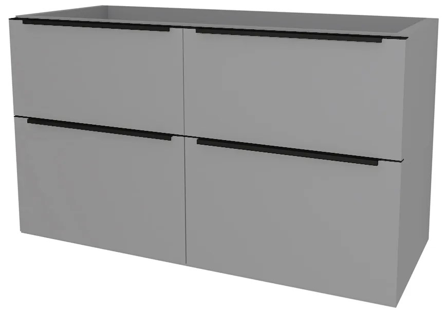 Mereo Mereo, Mailo, koupelnová skříňka 121 cm, černé madlo, Multidecor, CN593SBSEDA
