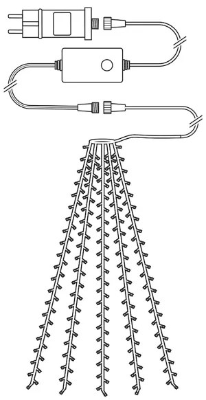 Nedis WIFILXT02W200 - LED Vánoční závěs 200xLED/8 funkcí 10x2m IP65 Wi-Fi Tuya
