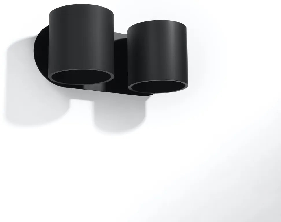 Sollux Lighting Nástěnné svítidlo ORBIS 2 Černá