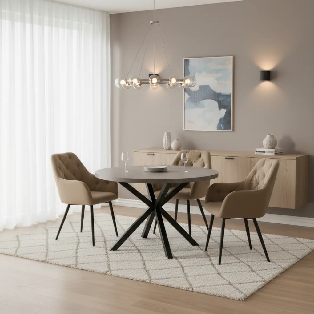 Designové křeslo, béžová Velvet látka, VERIO NEW
