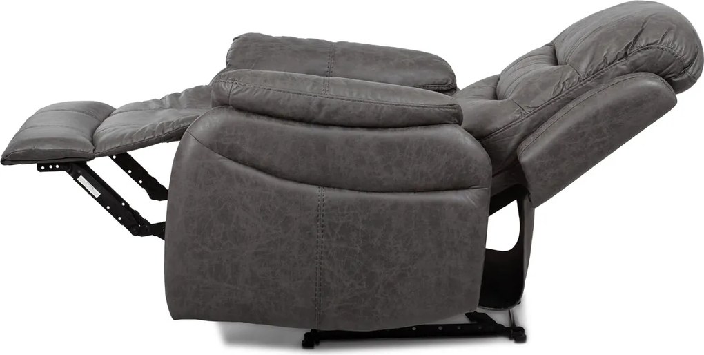 Polohovací křeslo, šedá, látka, TV-4086 GREY