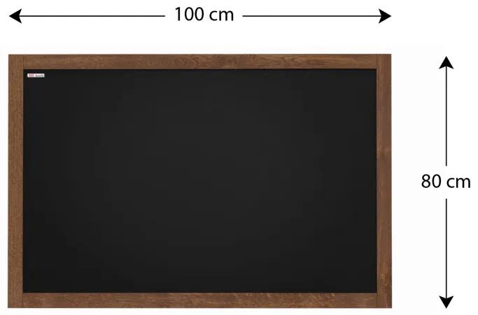 Allboards, Tabule černá křídová v dřevěném rámu 100x80 cm, TB108