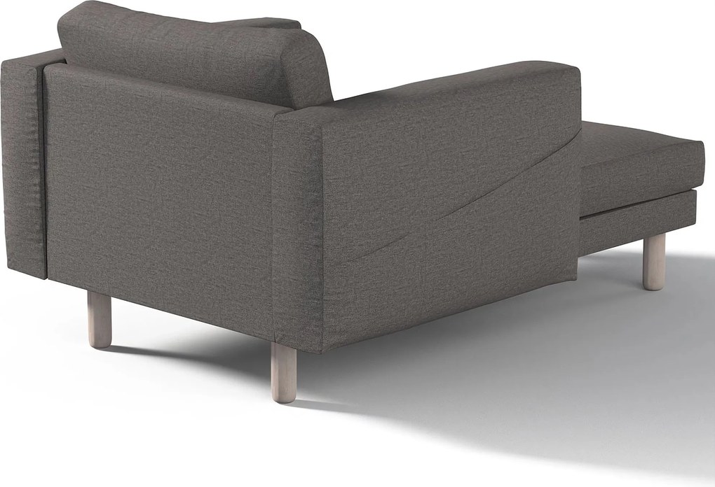 Potah na IKEA Norsborg šezlong s loketními opěrkami barva šedá látka pletený vzor