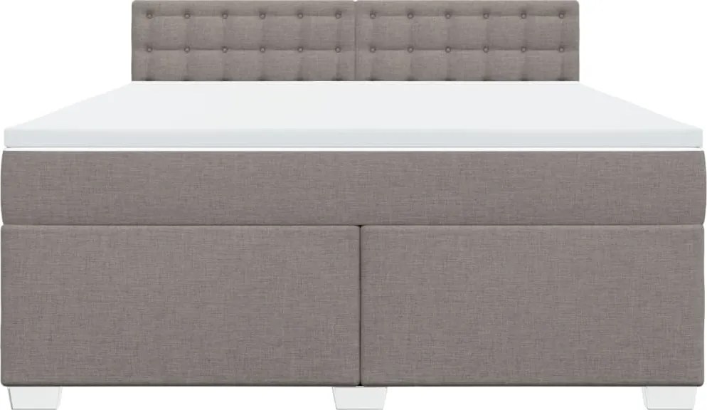 Box spring postel s matrací taupe 180x200 cm textil 3288278