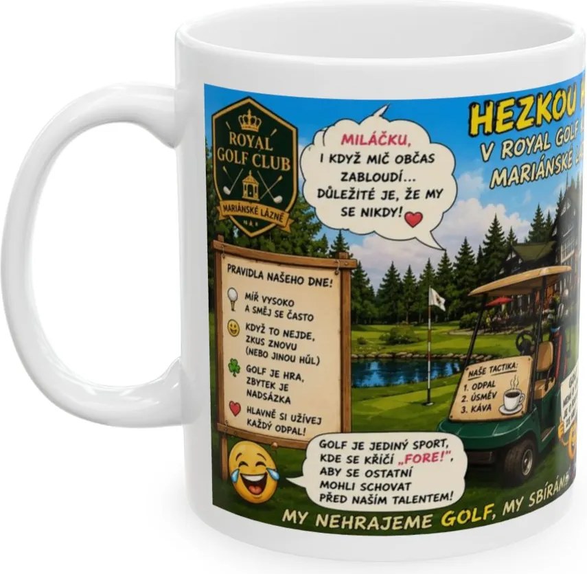 Srdcem darované Veselý hrneček pro životní partnery - na přání 3D ilustrace