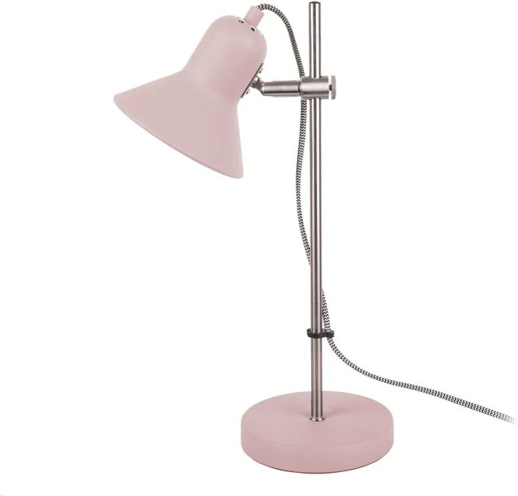 Světle růžová stolní lampa Leitmotiv Slender, výška 43 cm