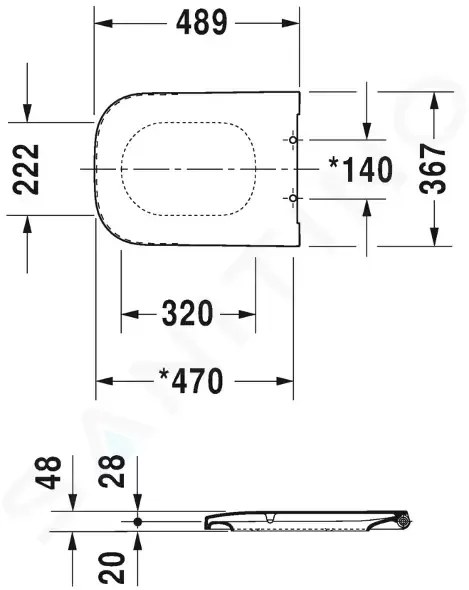 DURAVIT - Happy D.2 WC sedátko, bílá (0064610000)