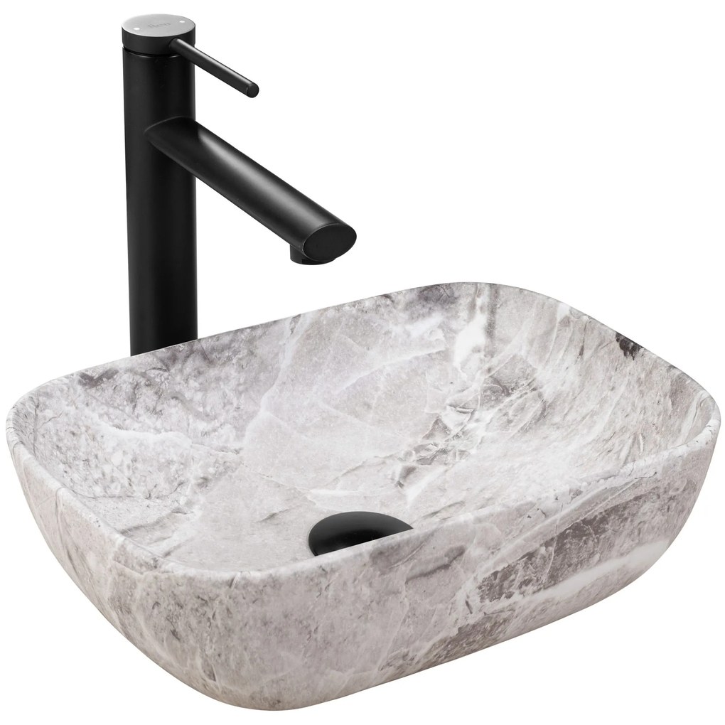Rea Belinda, umyvadlo na desku 360x250x115 mm, imitace kamene matná, REA-U3321