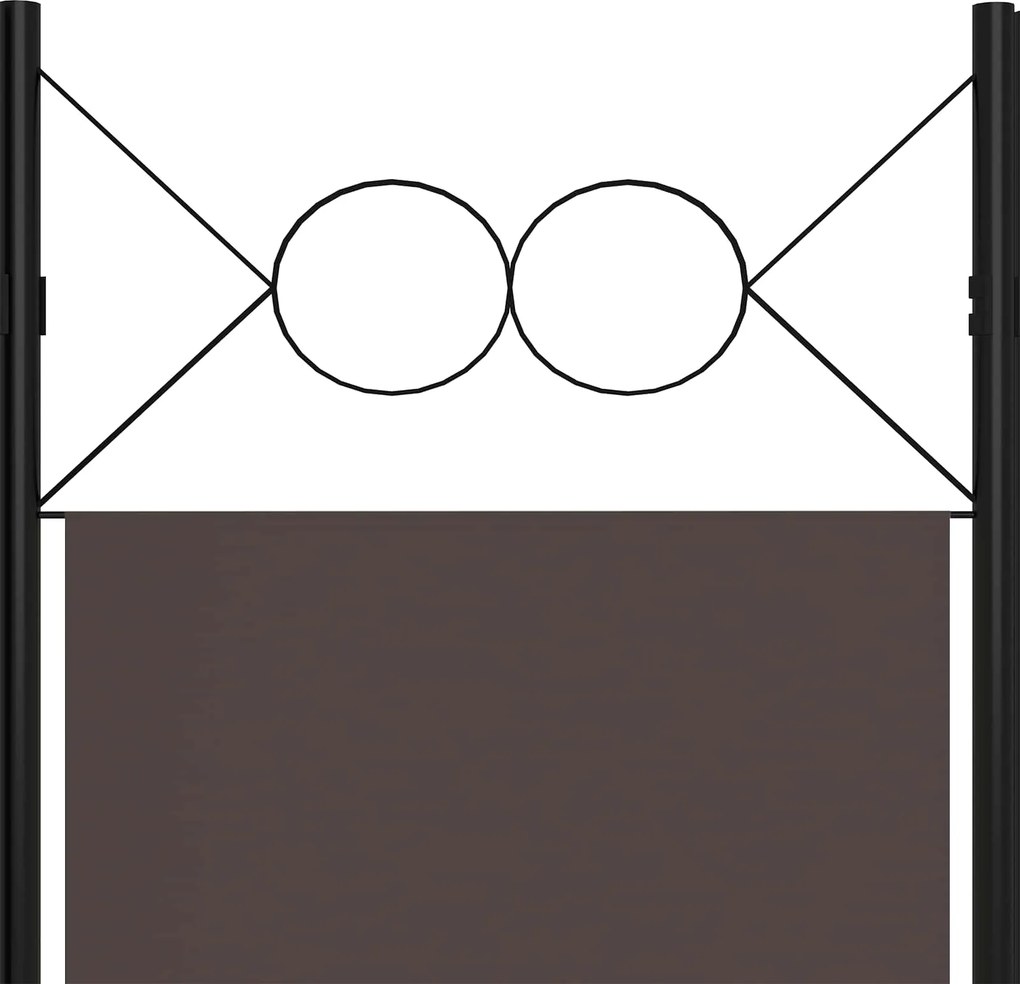 5dílný skládací paraván hnědý 200 x 180 cm 320708