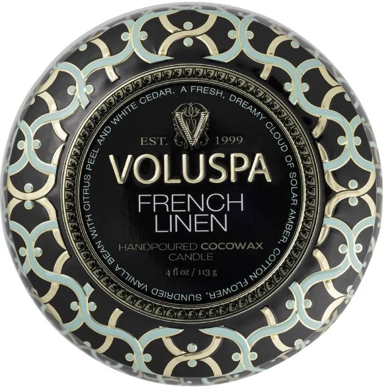 Voluspa – vonná svíčka French Linen (Čistý len), 113 g
