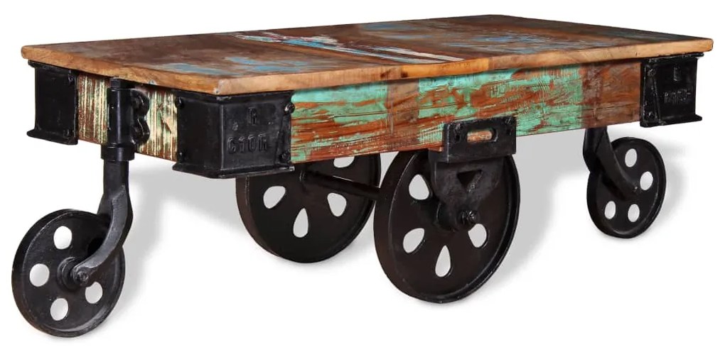 243980 vidaXL Konferenční stolek recyklované dřevo 90 x 45 x 35 cm