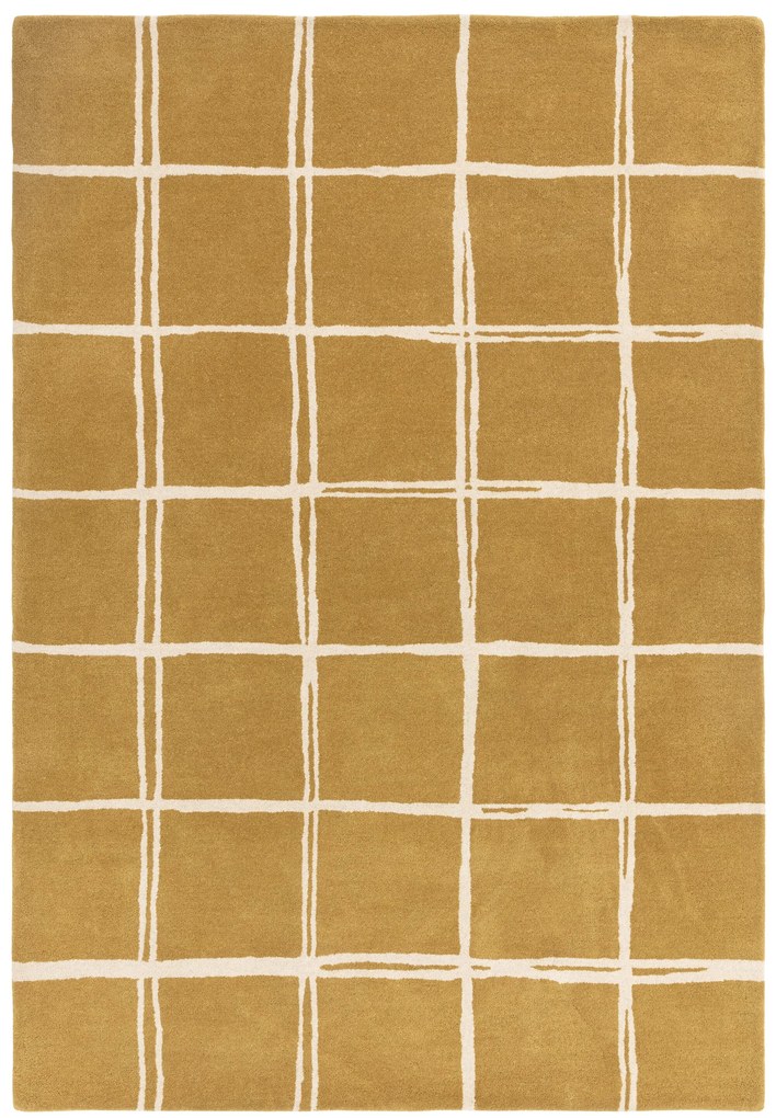 Tribeca Design Kusový koberec Swans Grid Gold Rozměry: 160x230 cm