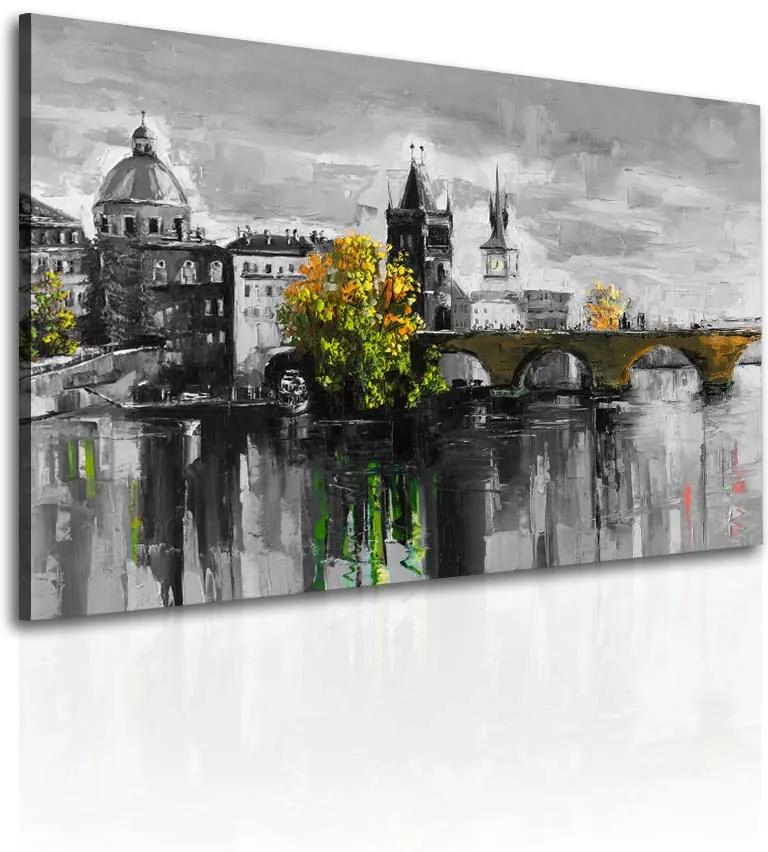 Obraz malba Karlův most Velikost (šířka x výška): 150x100 cm