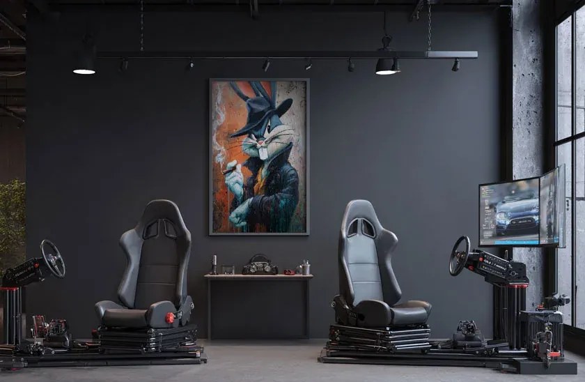 Drsný zajíc - obraz - Stylizovaná postava v urban art stylu 46 - 70 x 100 cm - 1 149 Kč