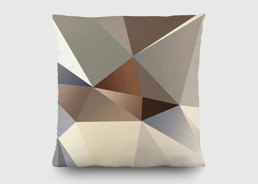 Dekorativní polštářek 3D Trojúhelníky | 45 x 45 cm | DCN3610