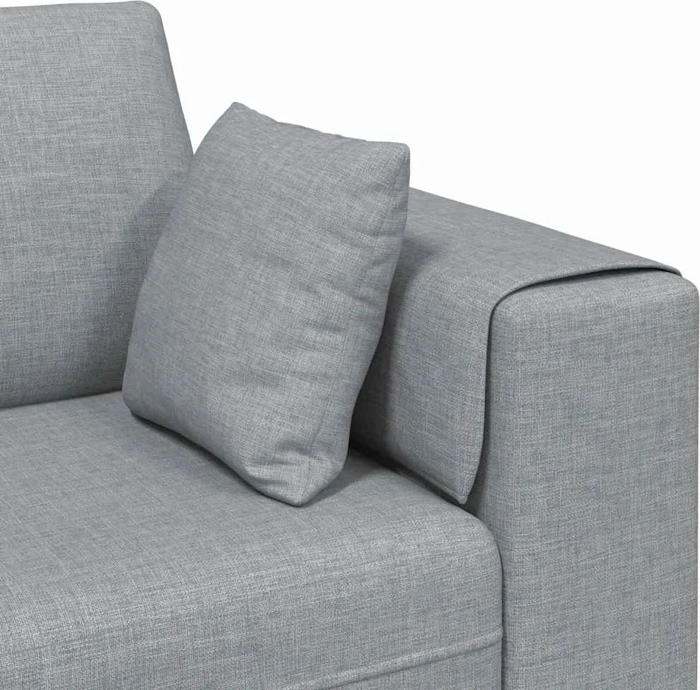 Pohovka Světle šedá 250 x 77 x 76 cm textil 3335143