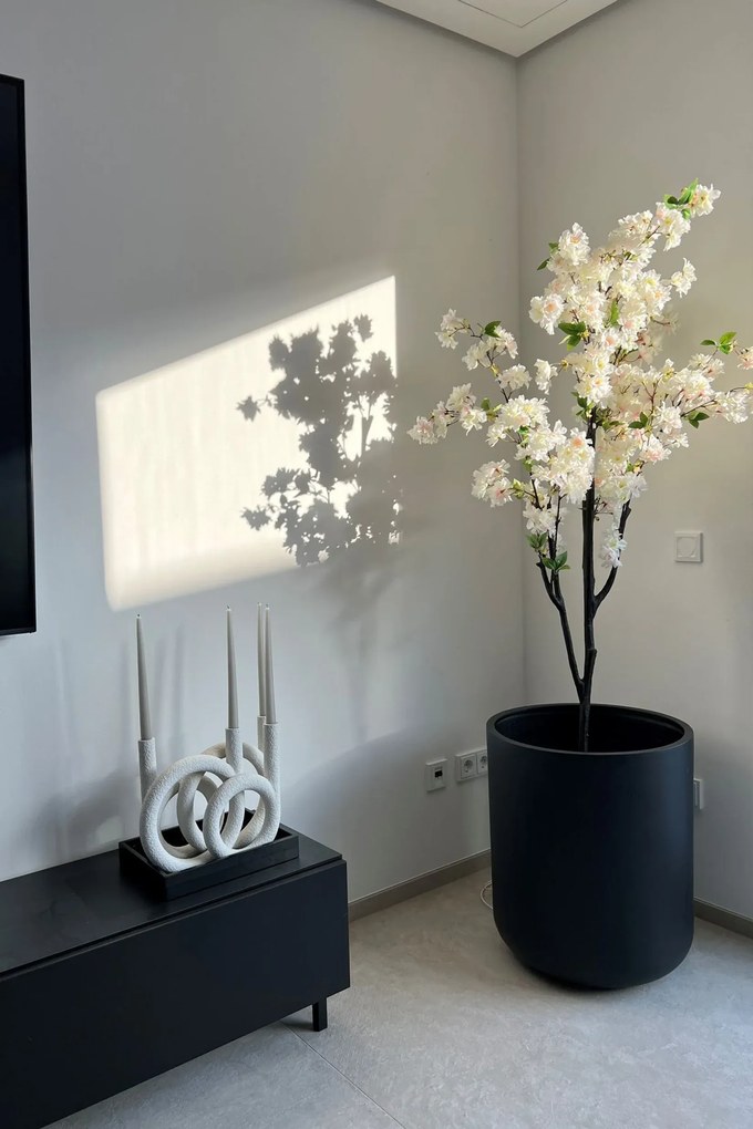 Květináč CHICO, sklolaminát, průměr 50 cm, antracit