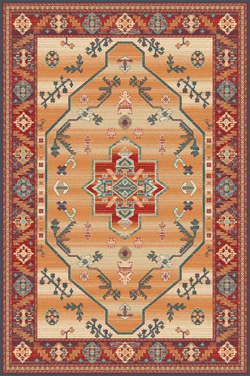 Kusový koberec vlněný Agnella Isfahan Tereus Měděný Béžový / Červený Rozměr: 200x300 cm