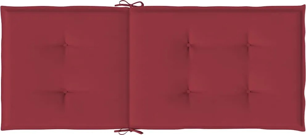 Podušky na židli vysoké opěradlo 6 ks vínové 120x50x3 cm textil 314115