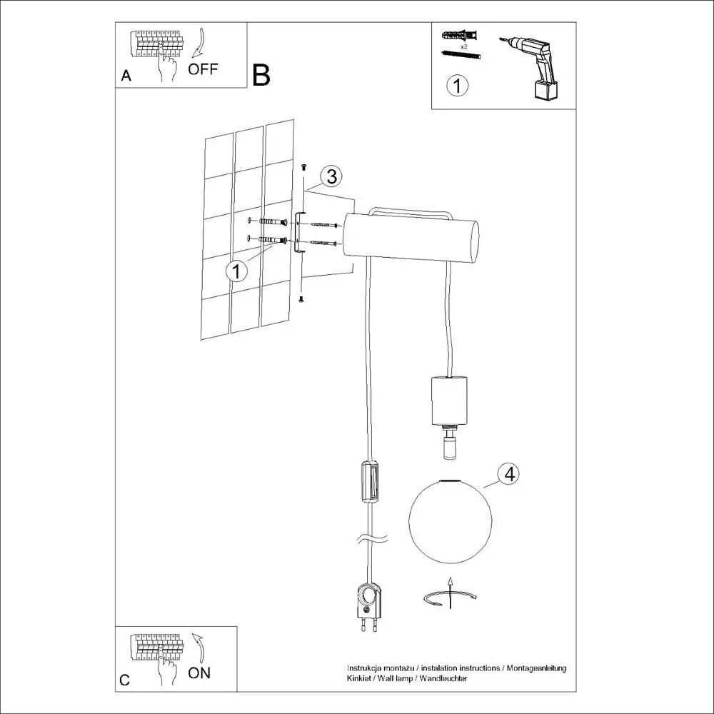 Bílé/v přírodní barvě nástěnné svítidlo z masivního dřeva do zásuvky ø 12 cm Solum – Sollux