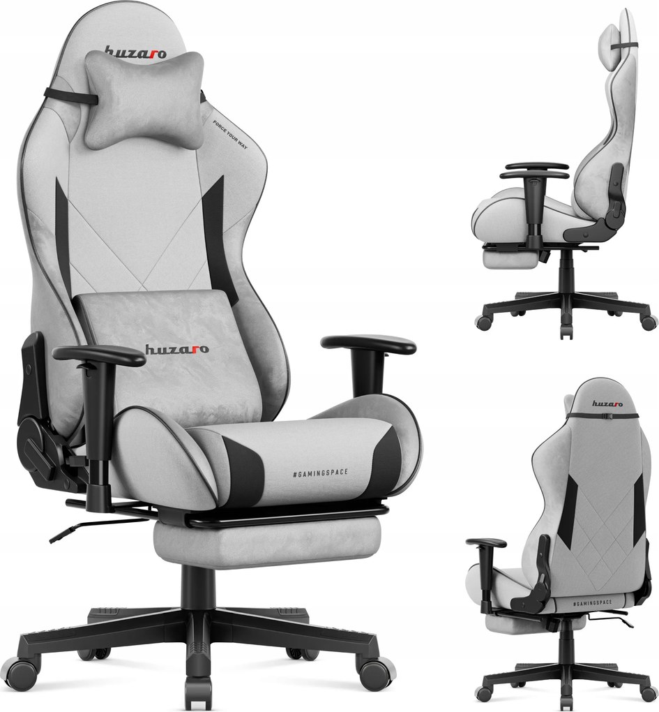 Ergonomické otočné křeslo Huzaro Force 5.7 Grey S Podnožkou