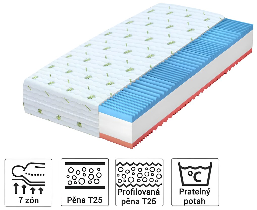 Wilsondo Pěnová matrace Carolina 90x200 (2ks) 1+1