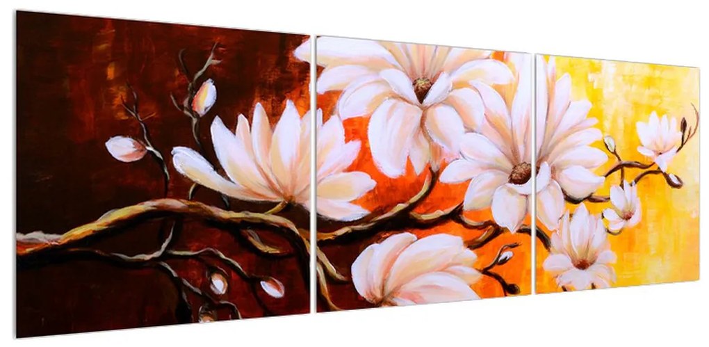 Obraz květů (150x50 cm)