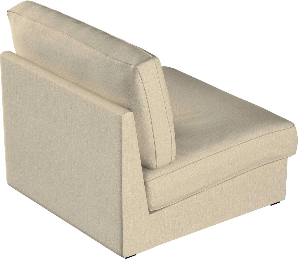 Potah na neskládací křeslo IKEA Kivik barva béžová látka pletený vzor