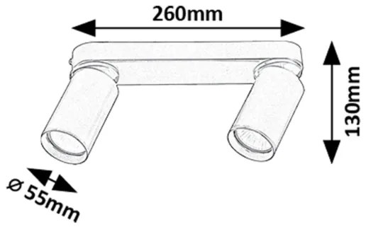 Rabalux 73076 - Bodové svítidlo MIRINA 2xGU10/5W/230V zlatá