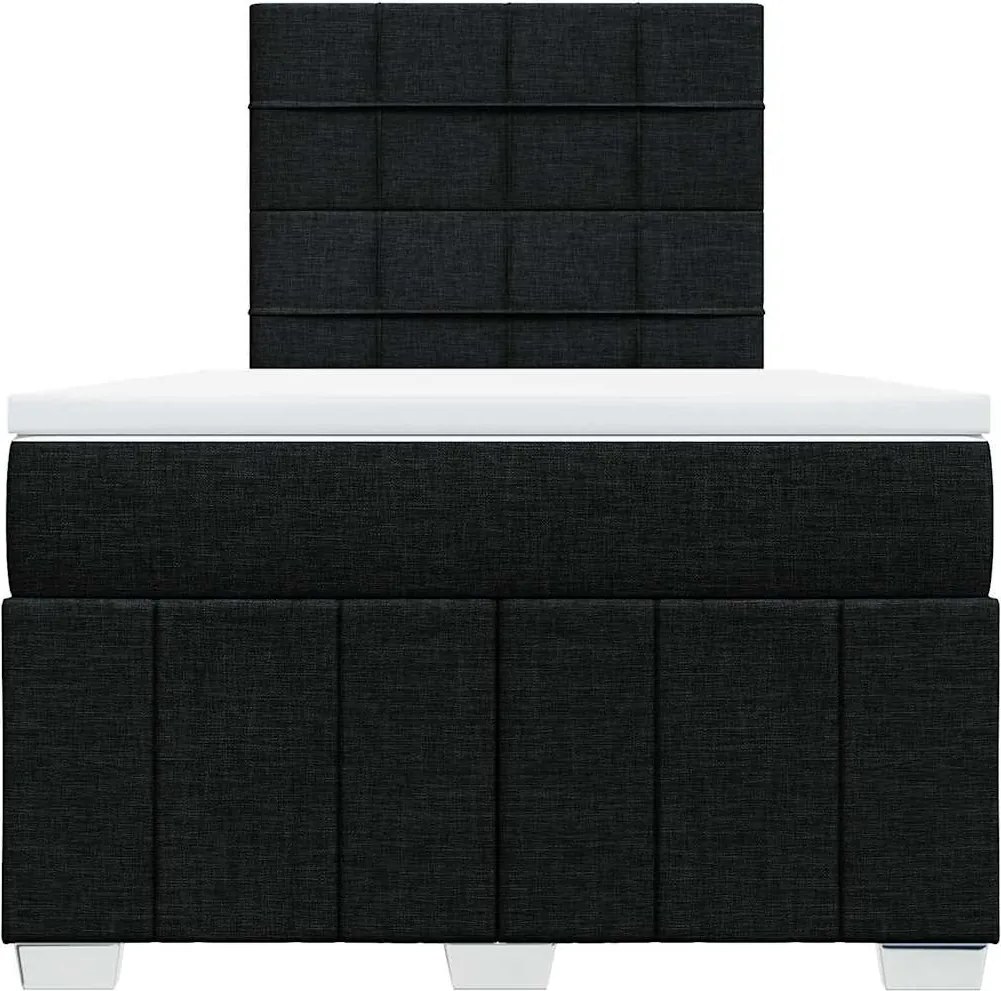 Box spring postel s matrací černá 120x190 cm textil 3293909