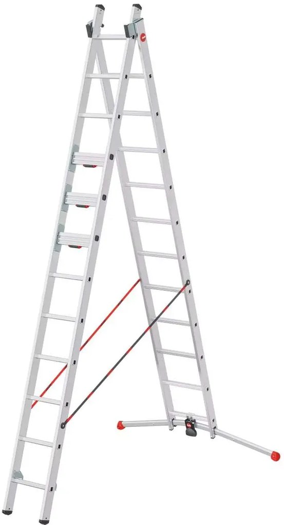 Hliníkové štafle - žebřík profi Hailo Master S110 Pro 2x12 příček, 9002-007