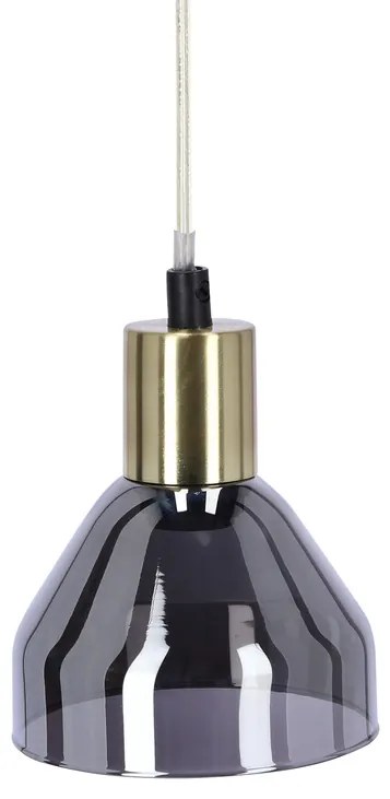 Černo-zlatý závěsný lustr Gregory pro žárovku E14  - Candellux