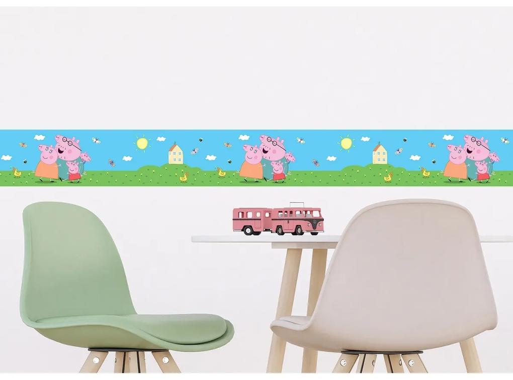 Samolepicí bordura Peppa Pig Classic, 500 x 9,7 cm