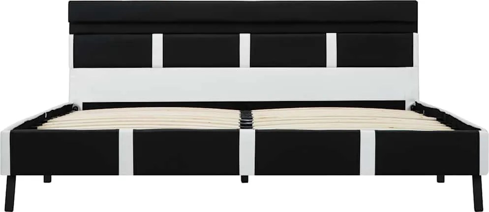 Rám postele s LED světlem černý umělá kůže 120 x 200 cm 280303