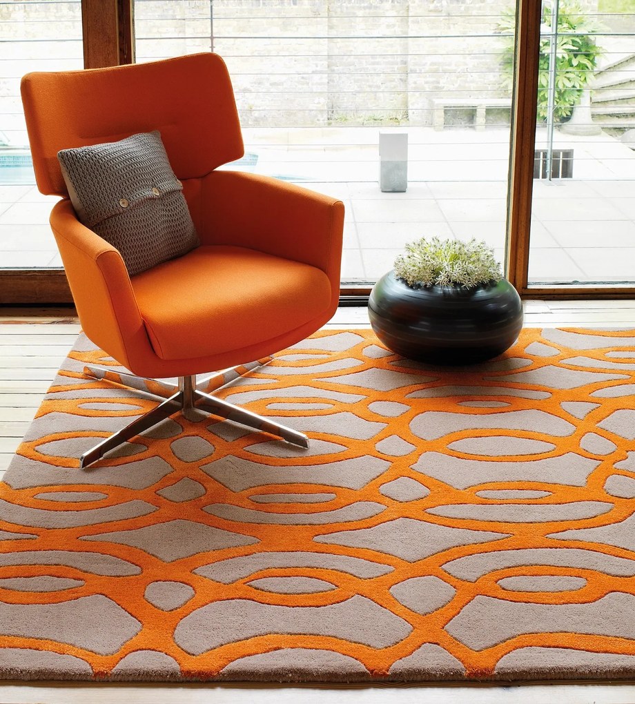 Bighome - Matrix koberec 200x300cm MAX37 Wire - oranžová
