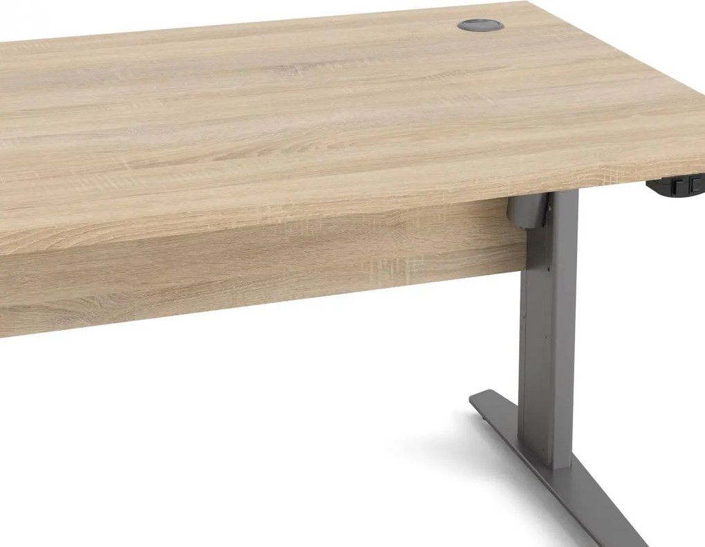 FALCO Výškově nastavitelný psací stůl Office 80400/318 dub sonoma/silver grey