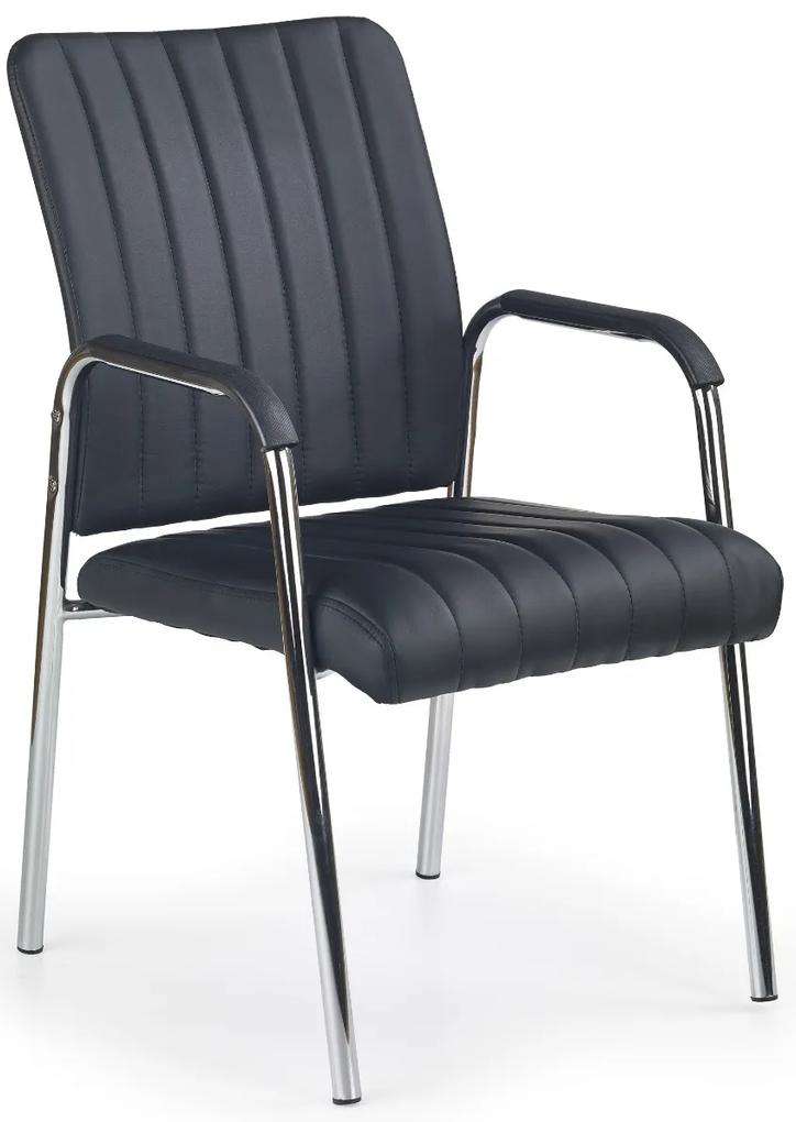 Prošívaná konferenční židle černá BERGAL