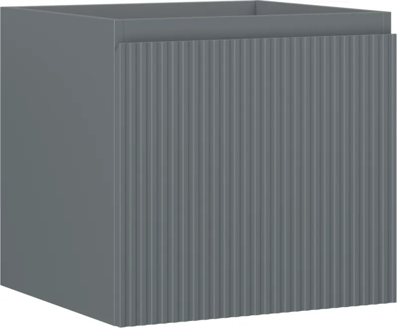 Mexen Rivel, koupelnová skříňka 50 cm, 1 zásuvka, drážkovaná, grafitová matná, 91A20-05047-1-BF66