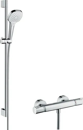 Hansgrohe Raindance Select E sprchový systém na stěnu s termostatickou baterií bílá/chrom 27082400