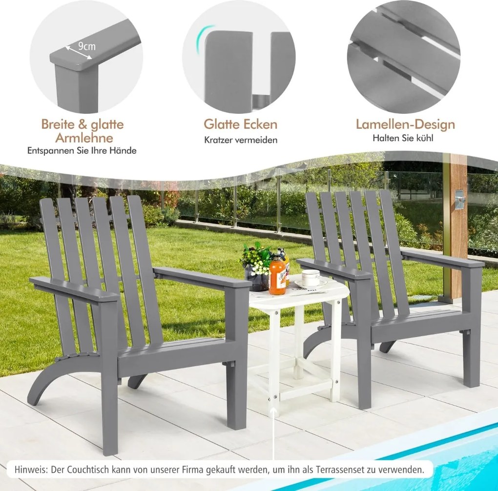 Costway Adirondack Chair zahradní židle z akáciového dřeva