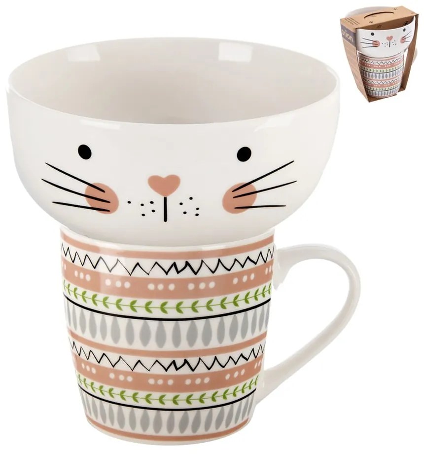 Porcelánový set hrnku a misky 2 ks 350 ml – Orion